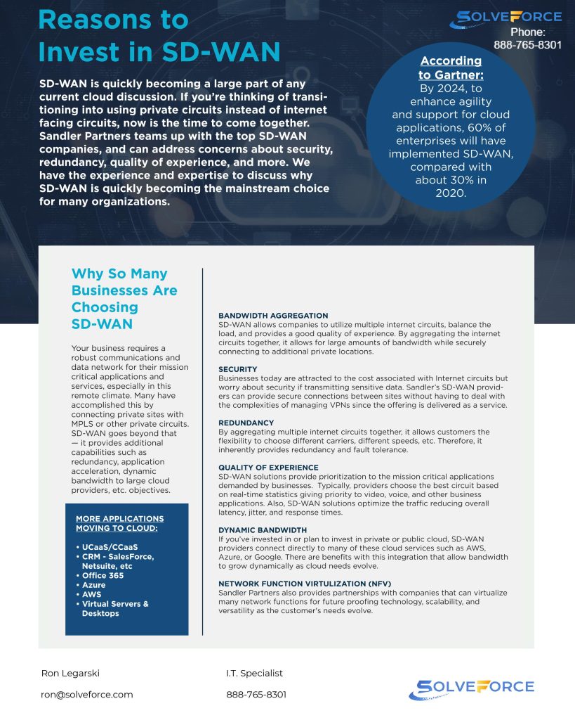 Software Defined Wide Area Network (SD-WAN) Overview – SolveForce Cloud Computing ...